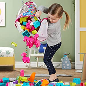MEGA Bloks Juego de Construcciones 80 Piezas con Bolsa Ecológica Rosa ...