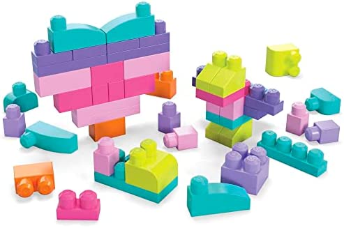 MEGA Bloks Juego de Construcciones 80 Piezas con Bolsa Ecológica Rosa ...
