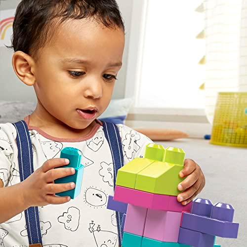 MEGA Bloks Juego de Construcciones 80 Piezas con Bolsa Ecológica Rosa ...