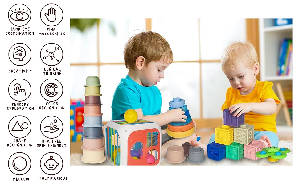 MutoToy Juguetes Bebes 6-12 Meses, 6 IN 1 Juguetes Montessori Bebes 6 ...